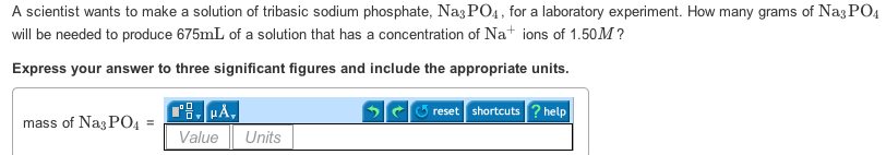 Solved A scientist wants to make a solution of tribasic | Chegg.com