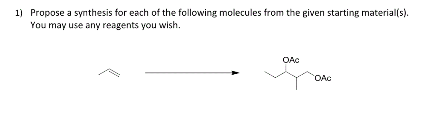 Solved Propose a synthesis for each of the following | Chegg.com