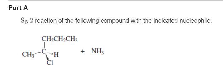 Solved S_N2 reaction of the following compound with the | Chegg.com