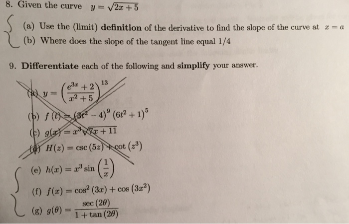Solved Given the curve y = squareroot 2x + 5 Use the | Chegg.com