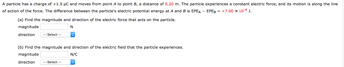 Solved A particle has a charge of +1.5 mu C and moves from | Chegg.com