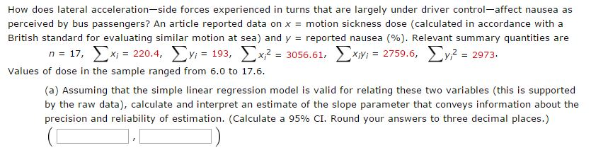 (a) Assuming that the simple linear regression model | Chegg.com