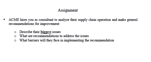 Solved ACME COMMUNICATIONS EQUIPMENT, INC The director of | Chegg.com