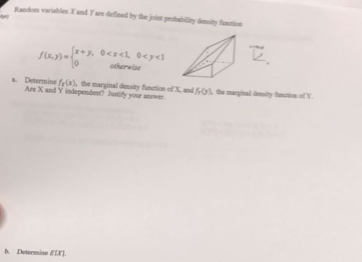 Solved Random variables X and Y are defined by the joint | Chegg.com