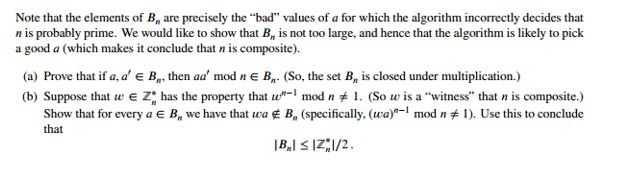 4. Testing for primality. Recall that in class we | Chegg.com