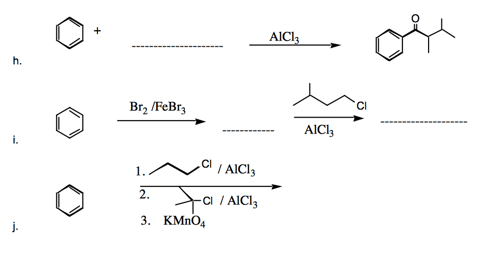 Solved AlCl h. Cl AlCl3 2 CI / AICl3 3. KMnO4 | Chegg.com