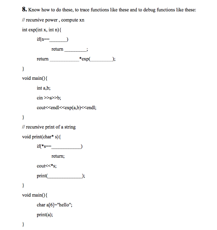 Solved 8. Know how to do these, to trace functions like | Chegg.com