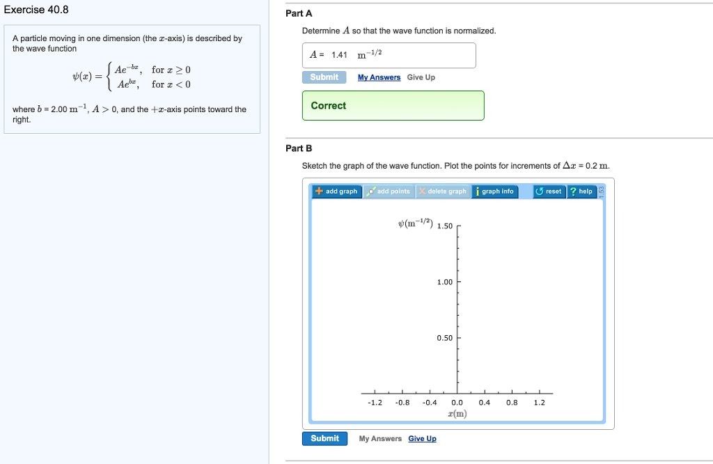 Solved A Particle Moving In One Dimension The X Axis Is