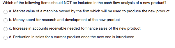 Solved Which of the following items should not be included | Chegg.com