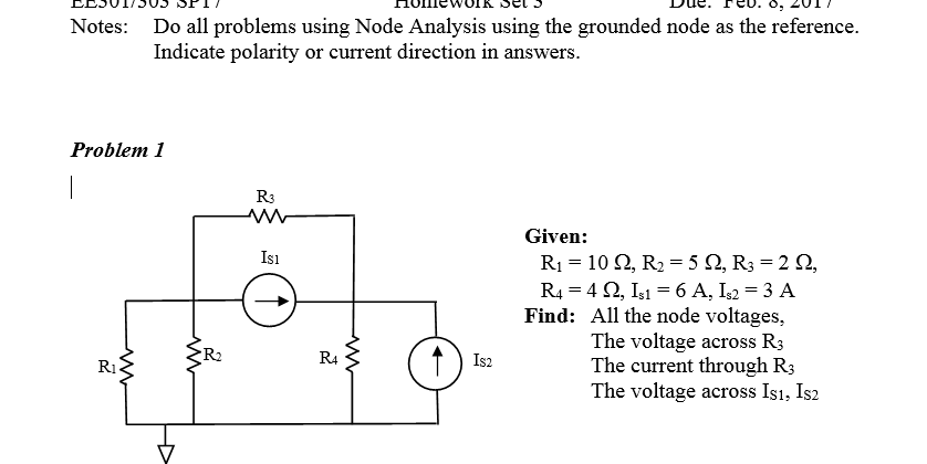 Solved Do All Problems Using Node Analysis Using The 1284