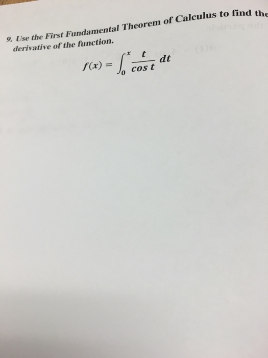 Solved Use the First Fundamental Theorem of Calculus to find | Chegg.com
