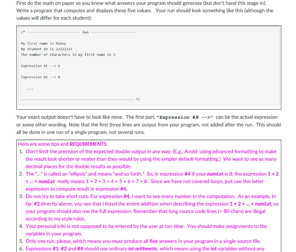 Solved Assignment 2 - Arithmetic Some Easy Arithmetic Every | Chegg.com