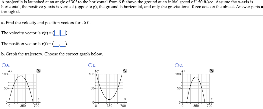 Solved A projectile is launched at an angle of 30 degree to | Chegg.com