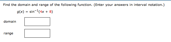 Solved Find the domain and range of the following function. | Chegg.com