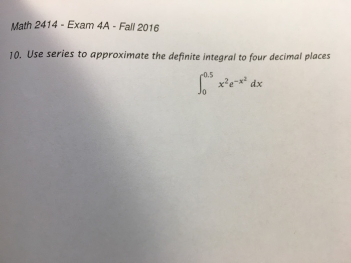 Solved Use series to approximate the definite integral to | Chegg.com Solved Use series to approximate the definite integral to | Chegg.com