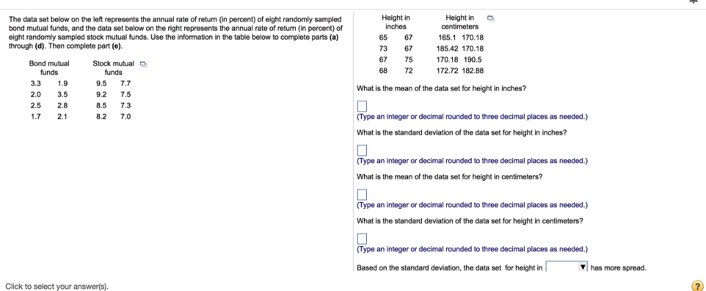 Solved The data set below on the left represents the annual | Chegg.com