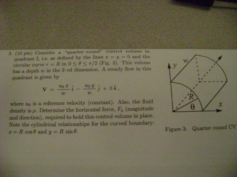 Consider a ?quarter?round? control volume in quadrant | Chegg.com