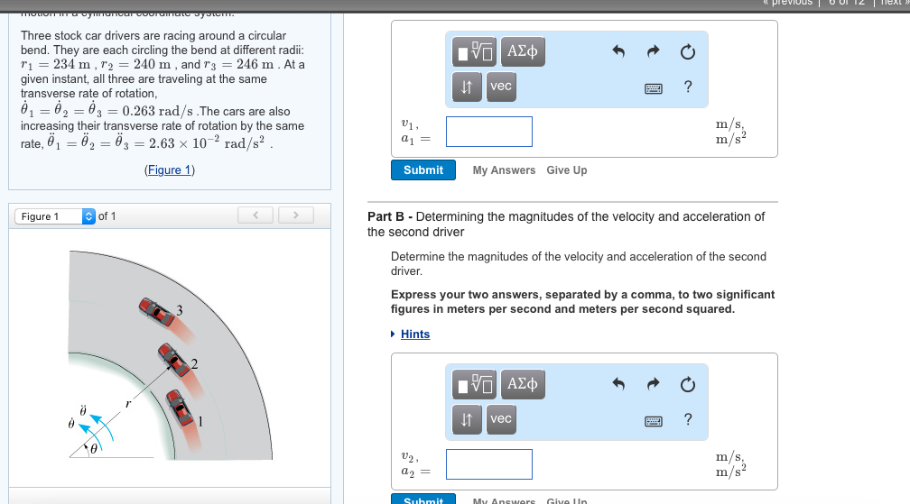 Solved Three stock car drivers are racing around a circular | Chegg.com