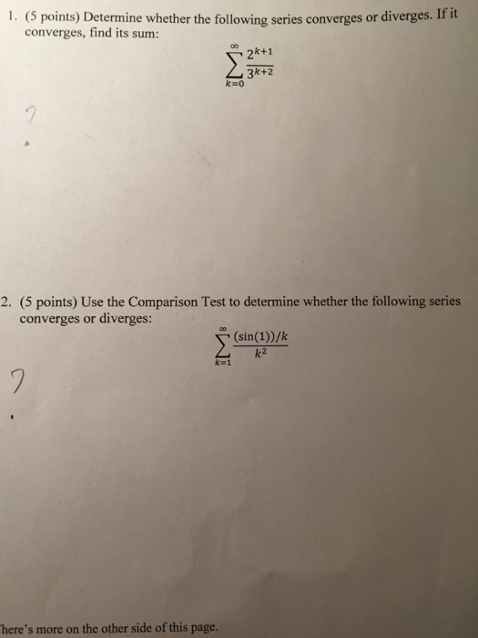 Solved Determine whether the following series converges or | Chegg.com