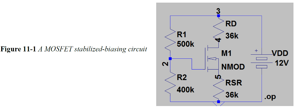 Solved The DC biasing circuit is shown in Fig. 11-1. The | Chegg.com