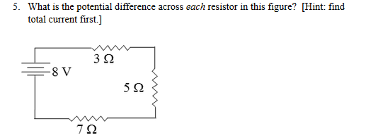 Solved What is the potential difference across each resistor | Chegg.com