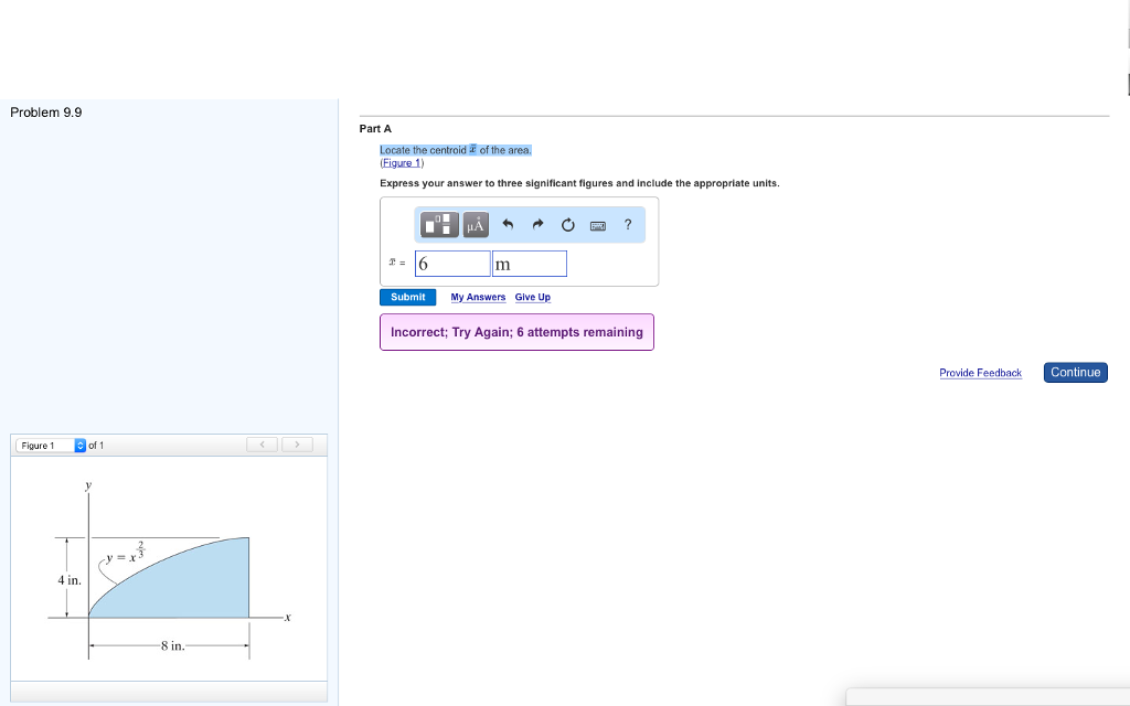 Solved Problem 9.9 Part A of the area. Locate the centroid | Chegg.com