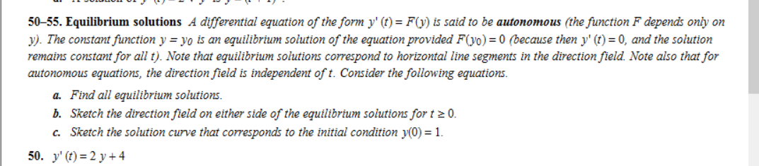 Solved Equilibrium solutions A differential equation of the | Chegg.com