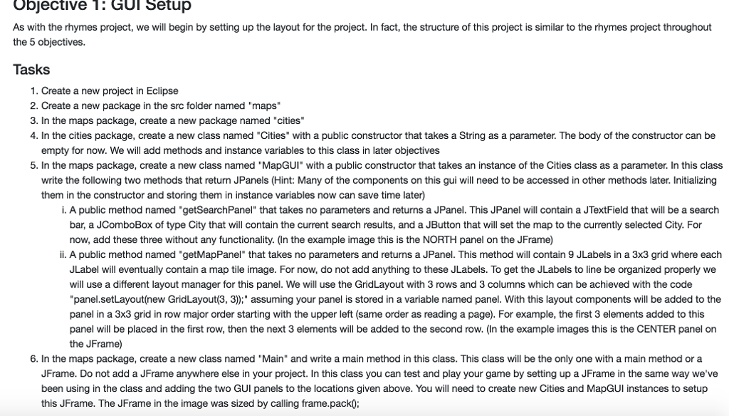 Objective 1 Gui Setup As With The Rhymes Project We 