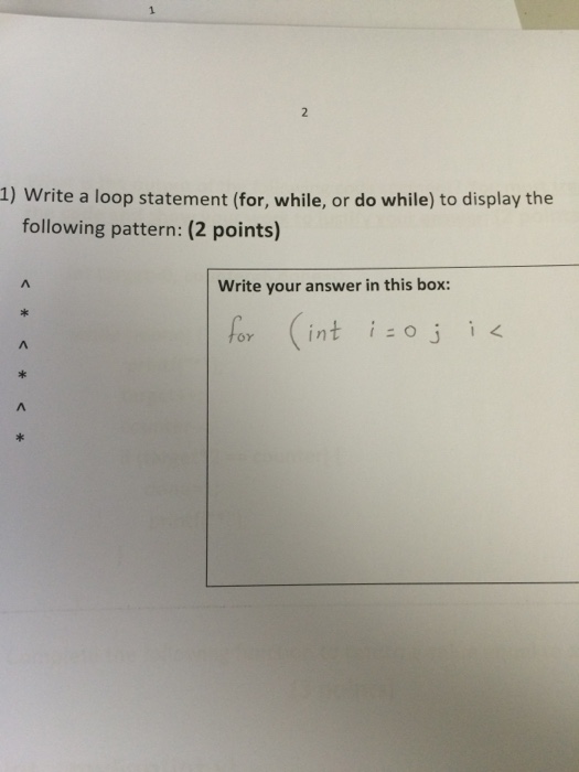 Solved Write a loop statement (for, while, or do while) to | Chegg.com
