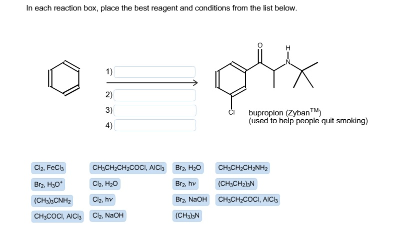 Solved In each reaction box, place the best reagent and | Chegg.com