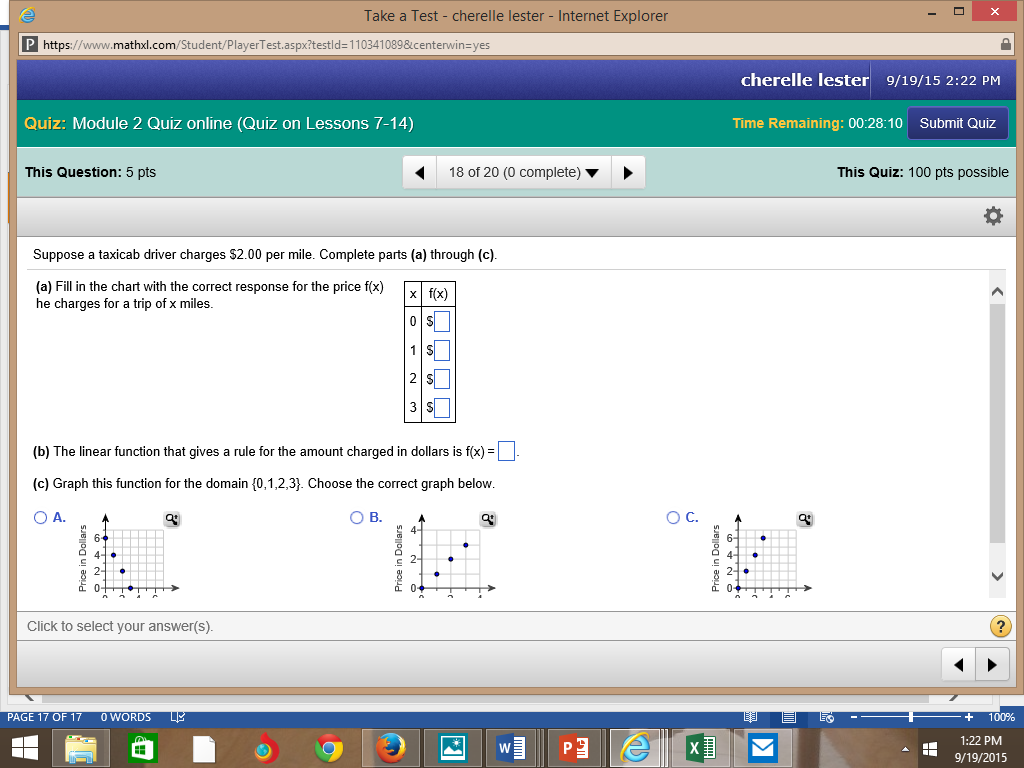Solved Take a Test cherelle lester nternet Explorer P https | Chegg.com