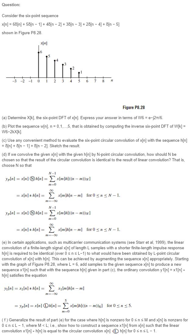 Solved Consider The Six Point Sequence Determine X K The 
