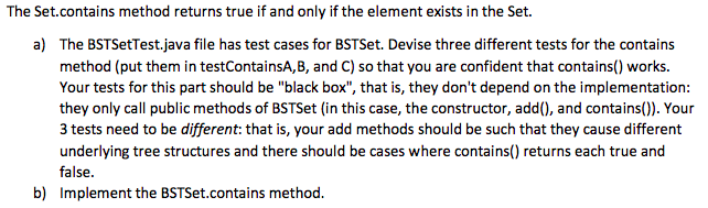 Solved The Set.contains method returns true if and only if | Chegg.com