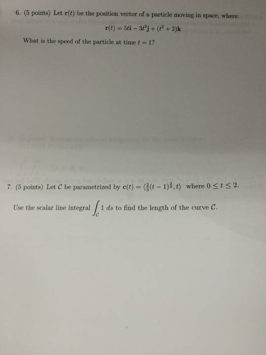 Solved 6. Let r(t) be the position vector of a particle | Chegg.com