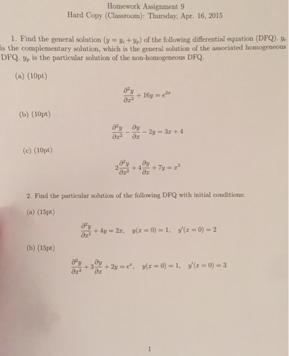 Solved Find the general solution (y = yc + yp) of the | Chegg.com Solved Find the general solution (y = yc + yp) of the | Chegg.com
