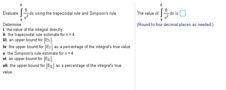Solved Etds using the trapezoidal rule and Simpson's rule. | Chegg.com