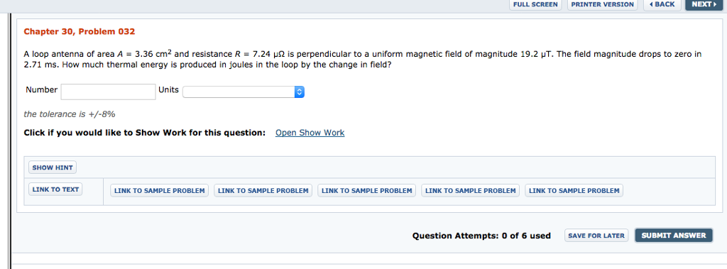 Solved FULL SCREEN PRINTER VERSION BACK NEXT Chapter 30, | Chegg.com