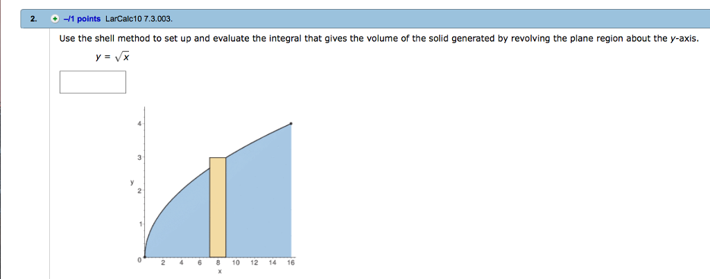 Solved Use the shell method to set up and evaluate the | Chegg.com