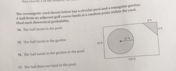 Solved that exactly 2 of the sttude e rectangular yard shown | Chegg.com