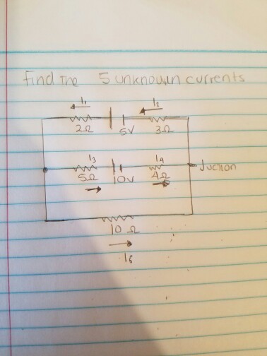 Solved Find the 5 unknown currents. | Chegg.com