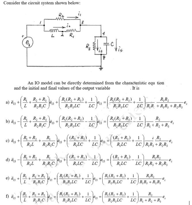 Solved Consider the circuit system shown below: An IO model | Chegg.com