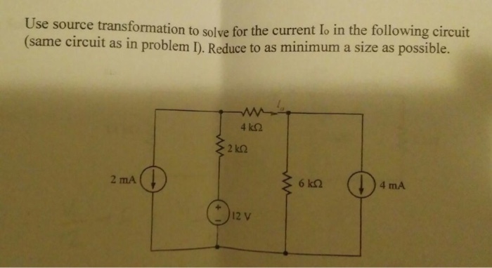 Solved Use source transformation to solve for the current | Chegg.com