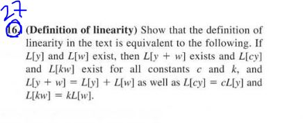 6, (Definition of linearity) Show that the definition | Chegg.com
