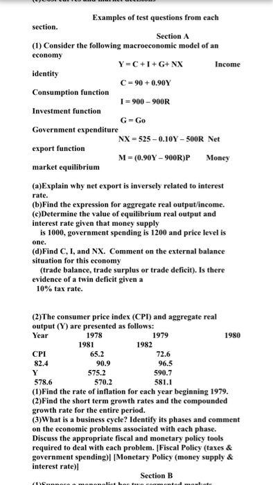 Solved Examples of lest questions from each section. | Chegg.com