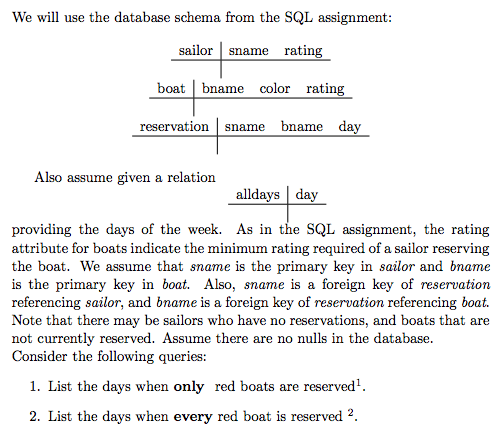 Solved We will use the database schema from the SQL | Chegg.com