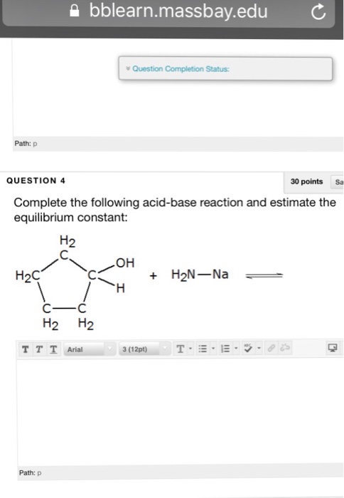 Solved Complete the following acid base reaction and | Chegg.com
