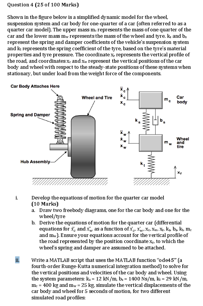Solved Question 4 (25 of 100 Marks) Shown in the figure | Chegg.com