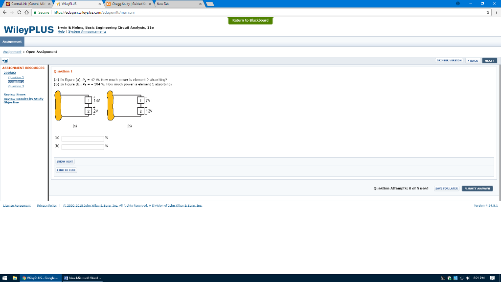 Solved C Secure httedugenwicyplus.co Return to Blackboard | Chegg.com Solved C Secure httedugenwicyplus.co Return to Blackboard | Chegg.com