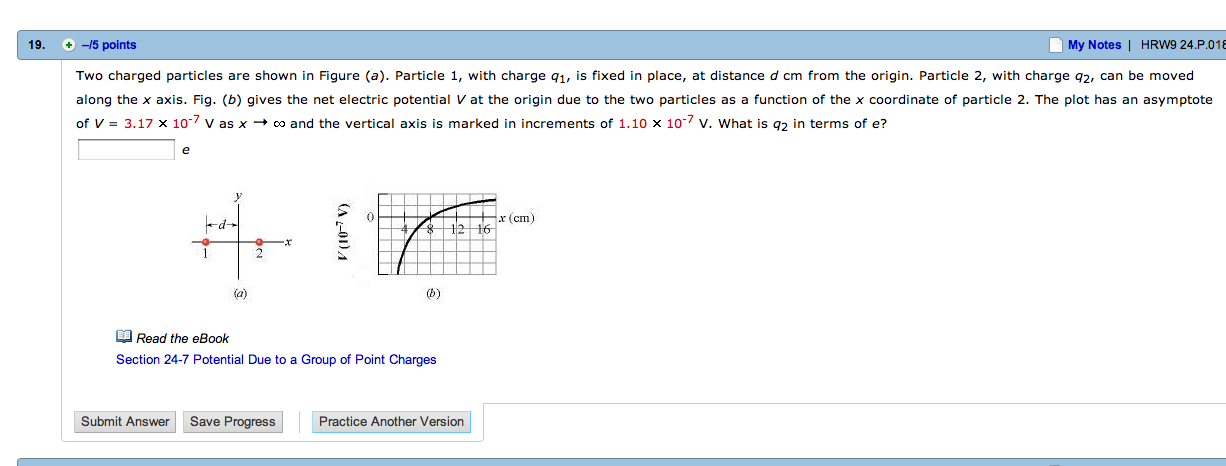Solved Two charged particles are shown in Figure (a). | Chegg.com