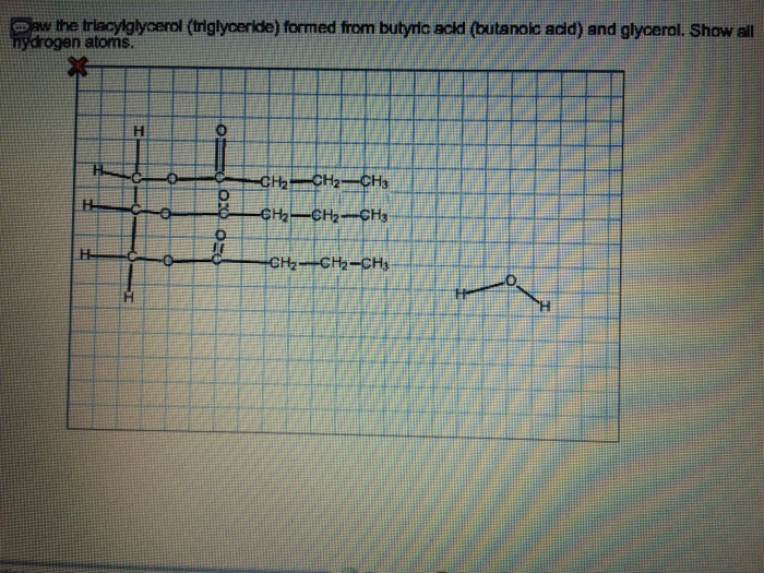 Solved Draw the triacylglycerol (triglyceride) formed from | Chegg.com